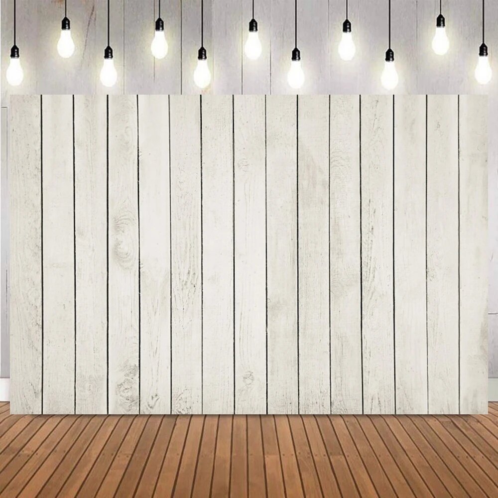 Фотофон виниловый Gafasoco деревянный стиль Белый, Vinyl 220x150cm, 6