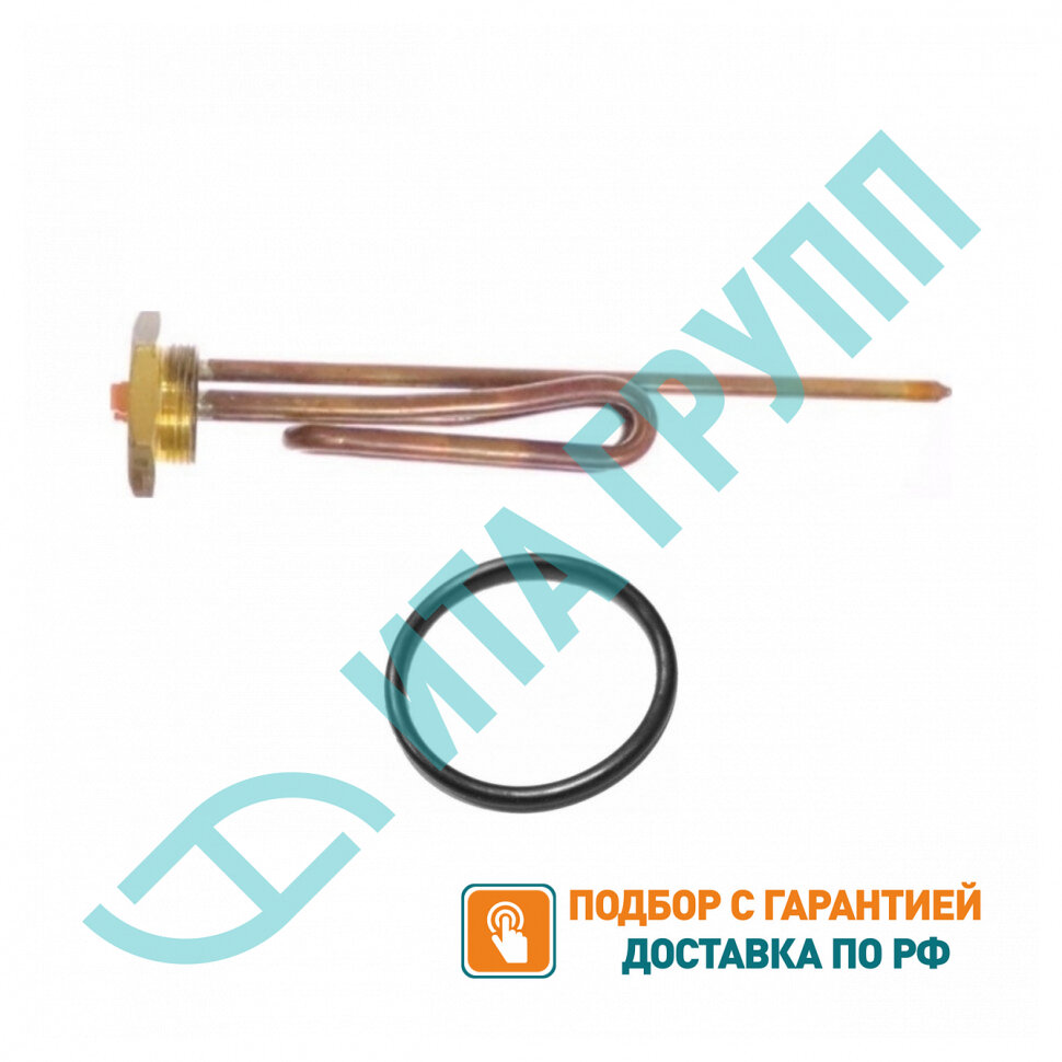 Комплект ТЭН 1,5кВт (1500Вт) RCT, резьбовой 42мм для Real BM 390, Ariston, De Luxe, Thermex, под анод М6 + прокладка, R182315K1