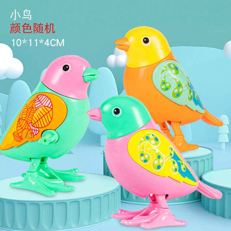 Пружинная игрушка-птица с рандомным цветом, 1 шт для детей 1-3 лет, детская игрушка-прыгун