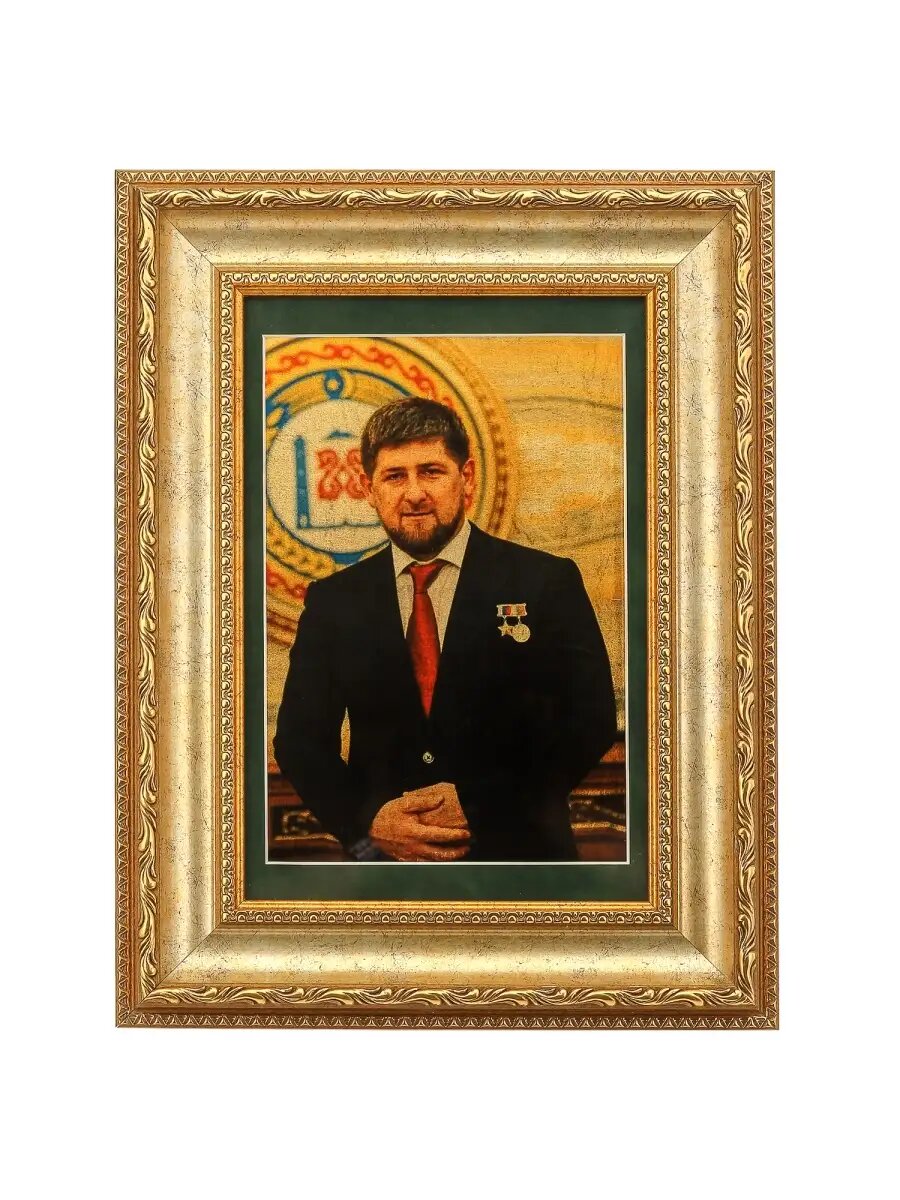Картина на сусальном золоте "Рамзан Ахматович Кадыров"
