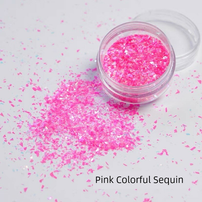 Розовый глиттер для век и лица, мелкие частицы сияющего макияжа для сцены и повседневного использования