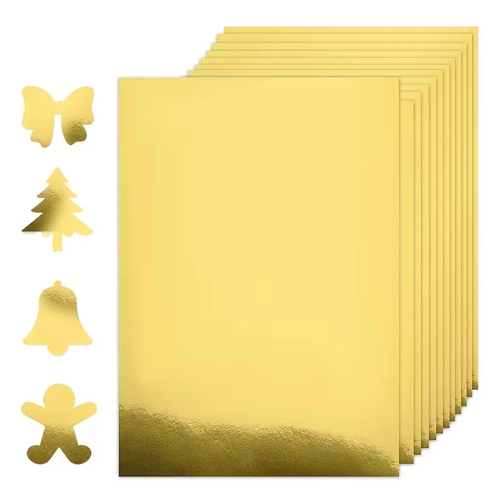 Золотой картон для рукоделия A4 250 г/м2 10Pcs Gold Cardstock