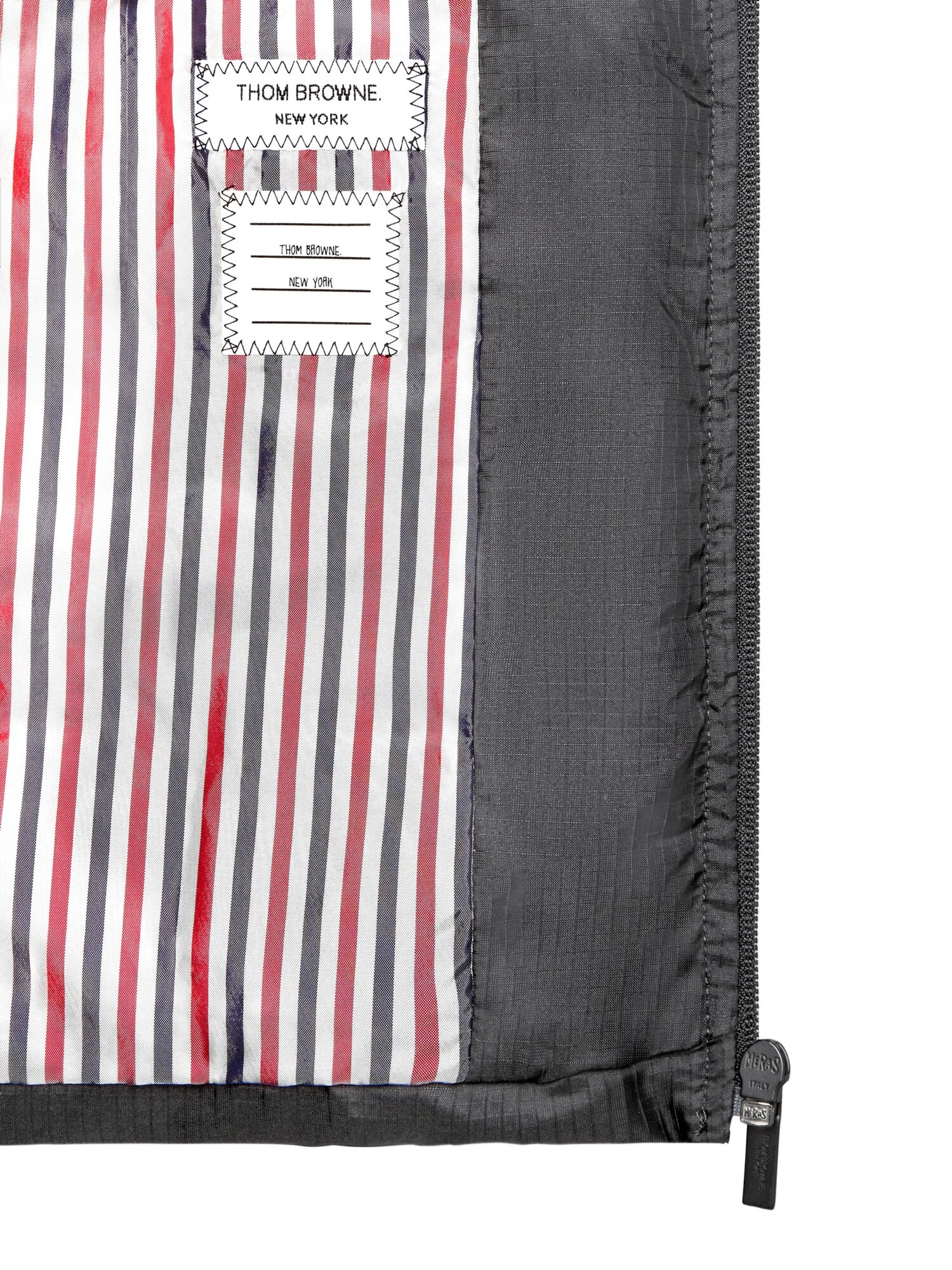 Топ THOM BROWNE Ripstop 4-Bar padded vest, размер 12 лет, серый — фото 1