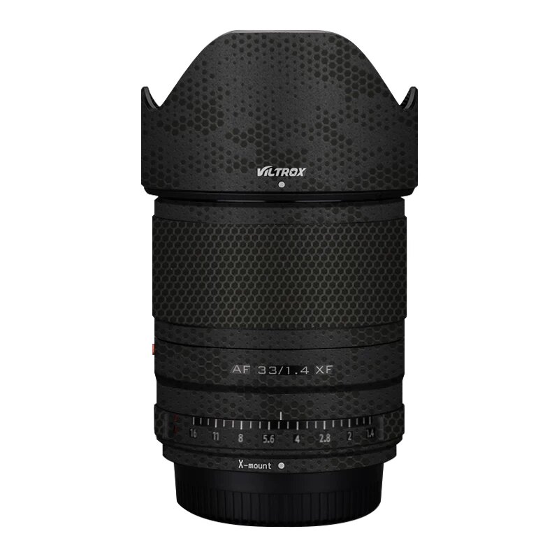 Защитная пленка VILTROX AF33F1.4 для объектива Fujifilm XF с 3M клеем — узор 'Змеиный панцирь' (черный)