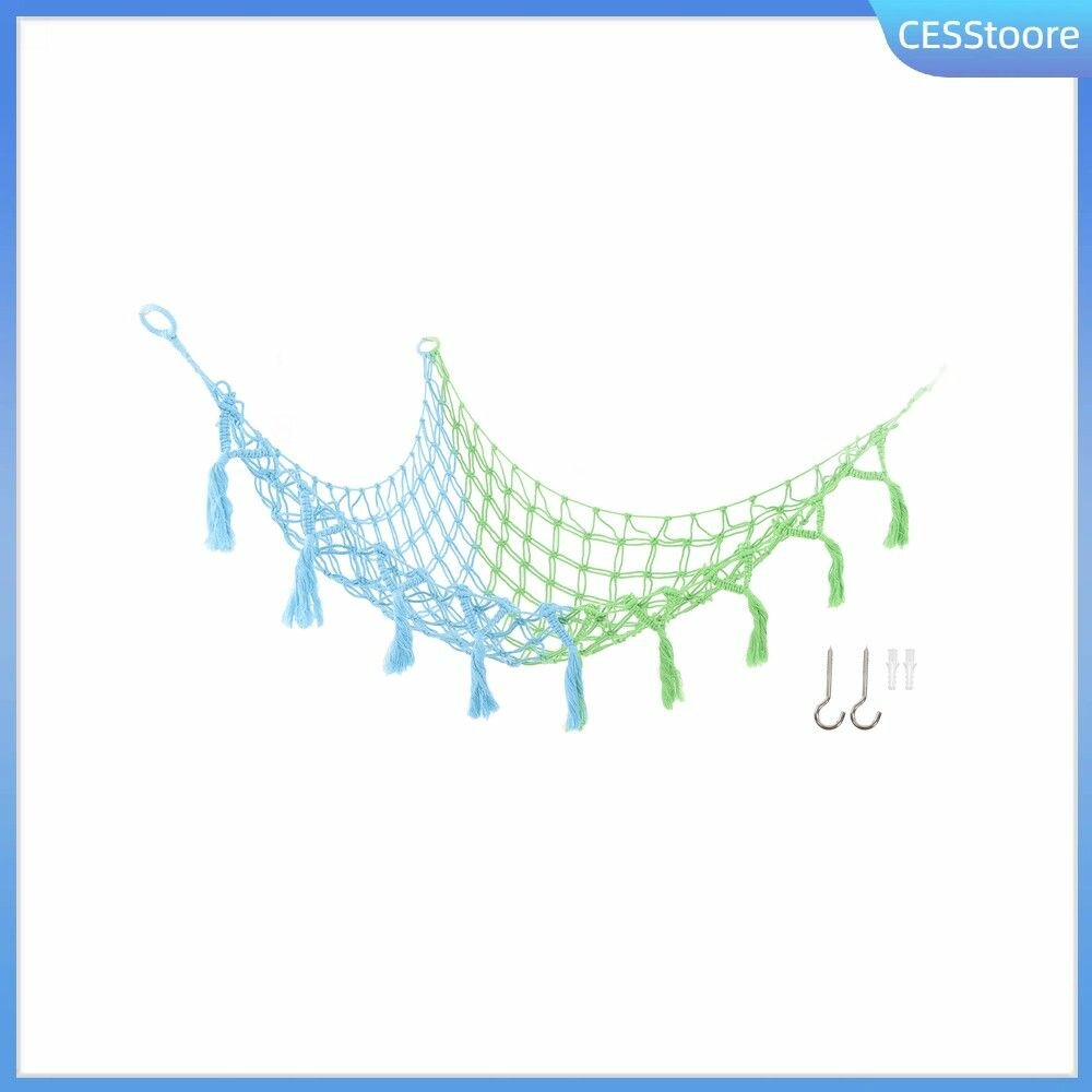 Треугольный гамак для игрушек, хлопковая веревка, сплетенный сетчатый карман