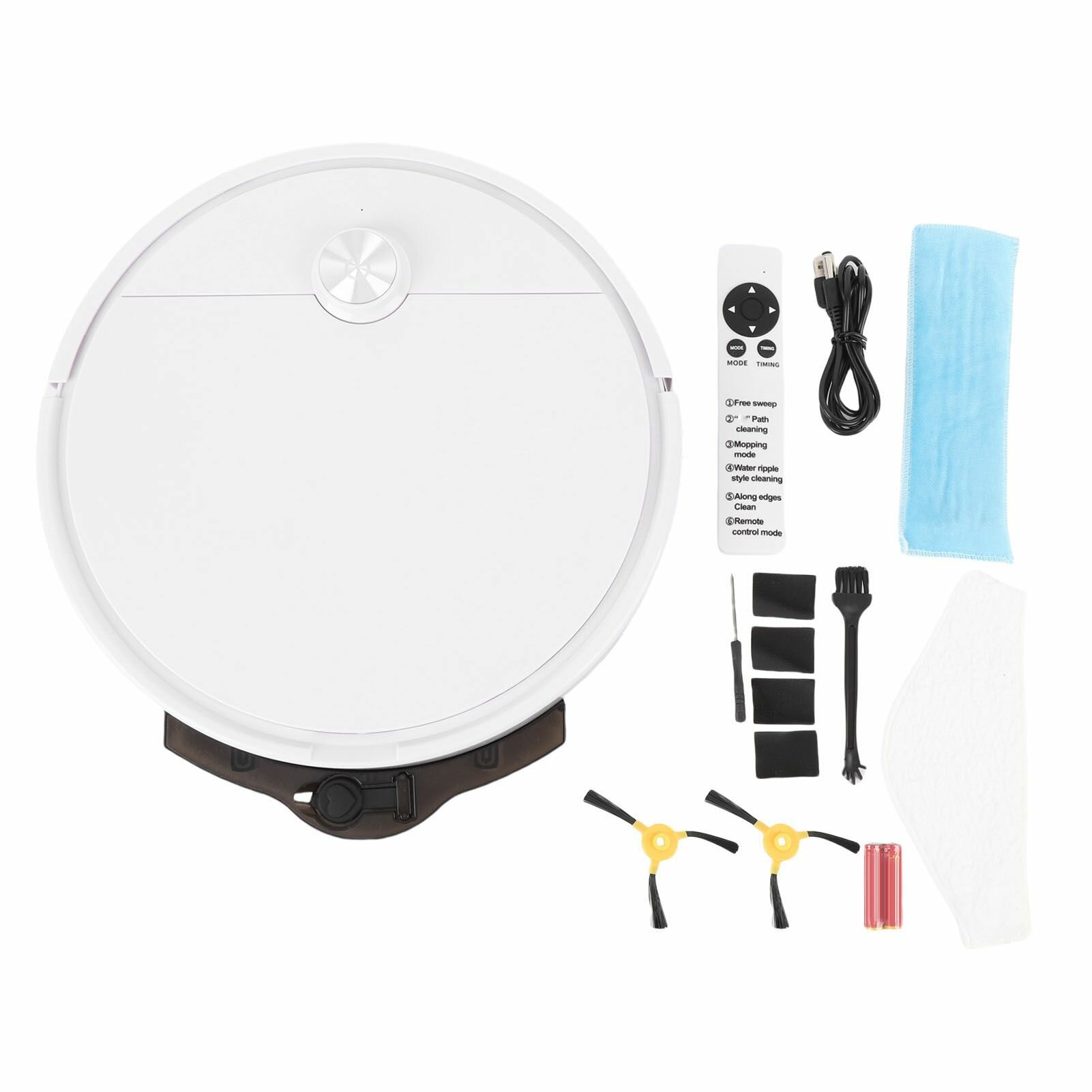 Робот-пылесос и швабра 2800 Па, 6 режимов, пульт ДУ, для уборки пола