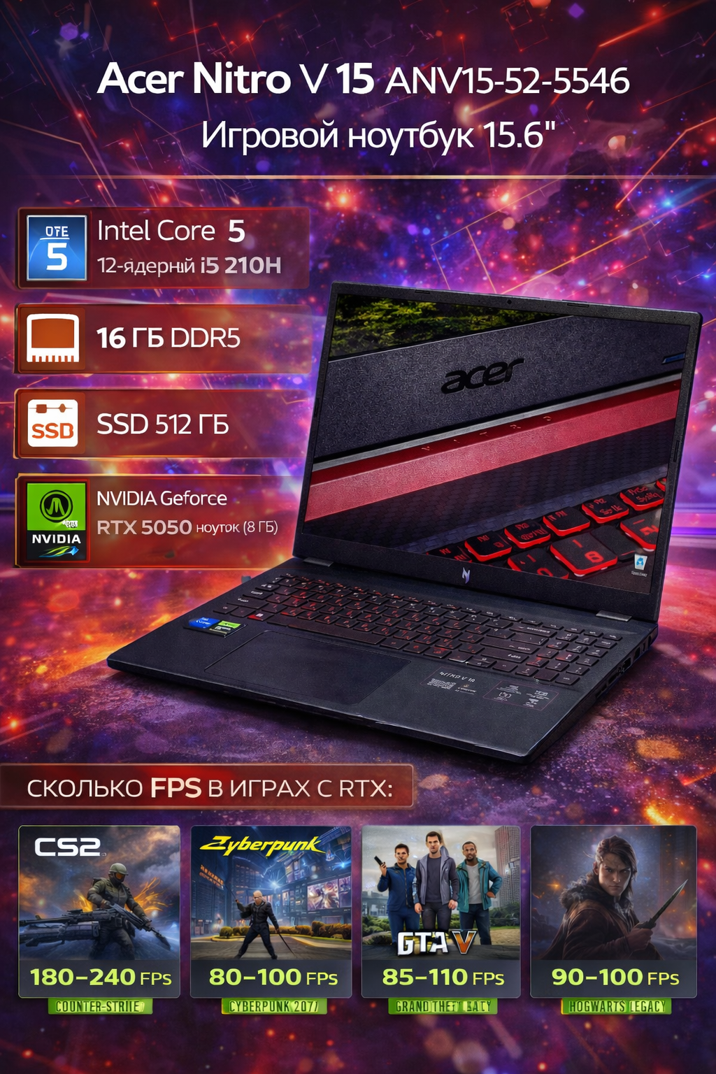 Ноутбук Acer V15 ANV15-52-5546 (Новый)