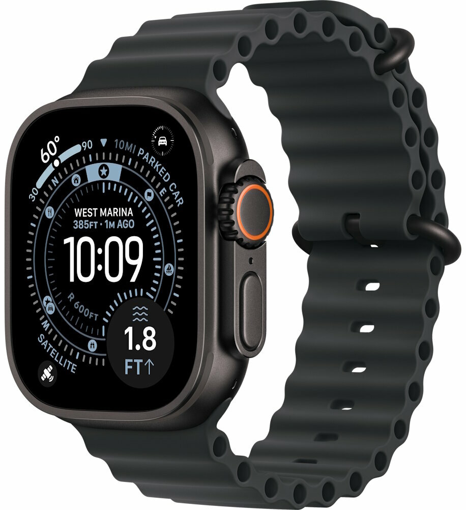 Часы Apple watch Ultra 3 49 Black TiT (Black Ocean Band) MF0J4