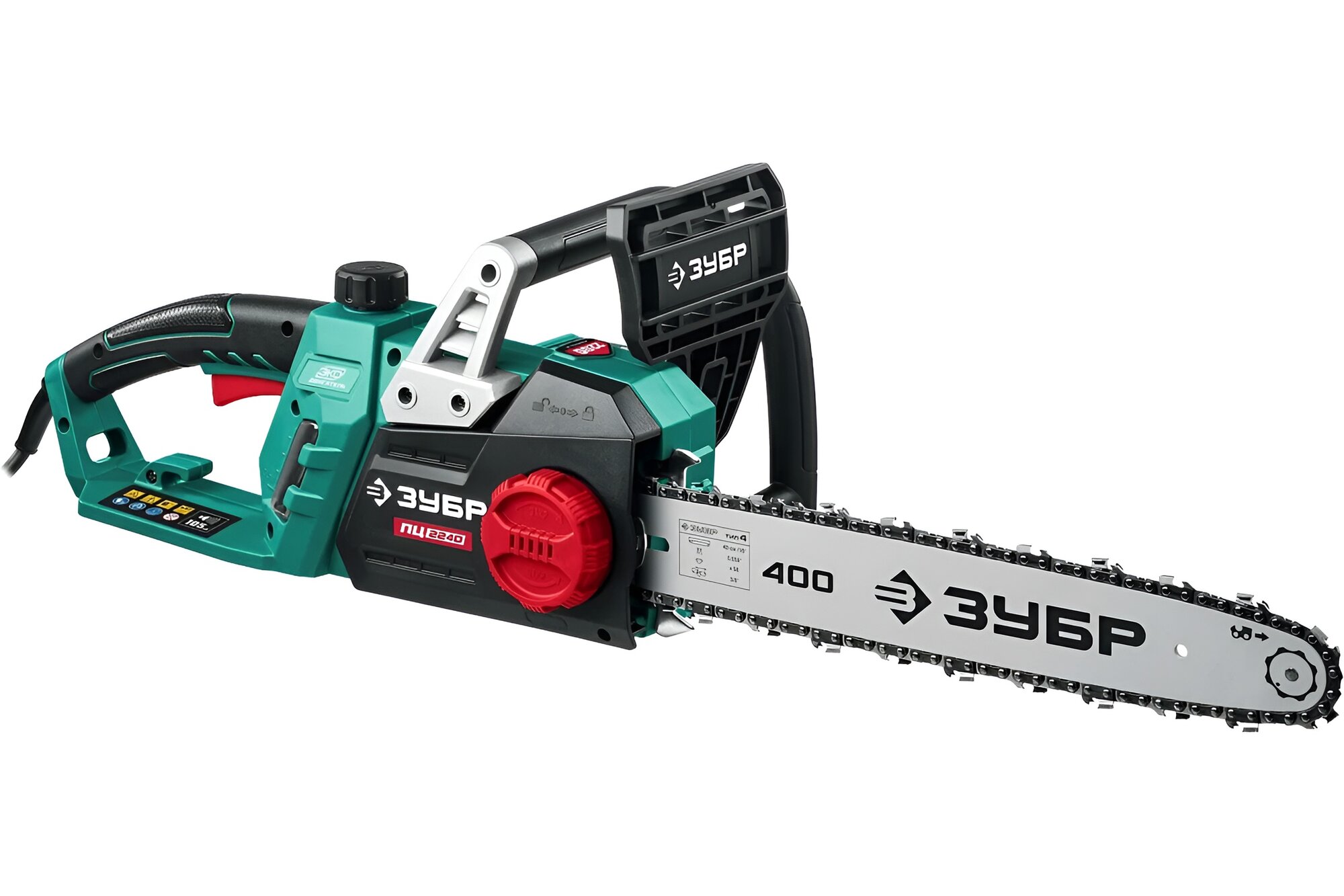 Пила цепная электрическая Зубр Мастер ПЦ-2240 2200Вт дл. шины:40см black-green