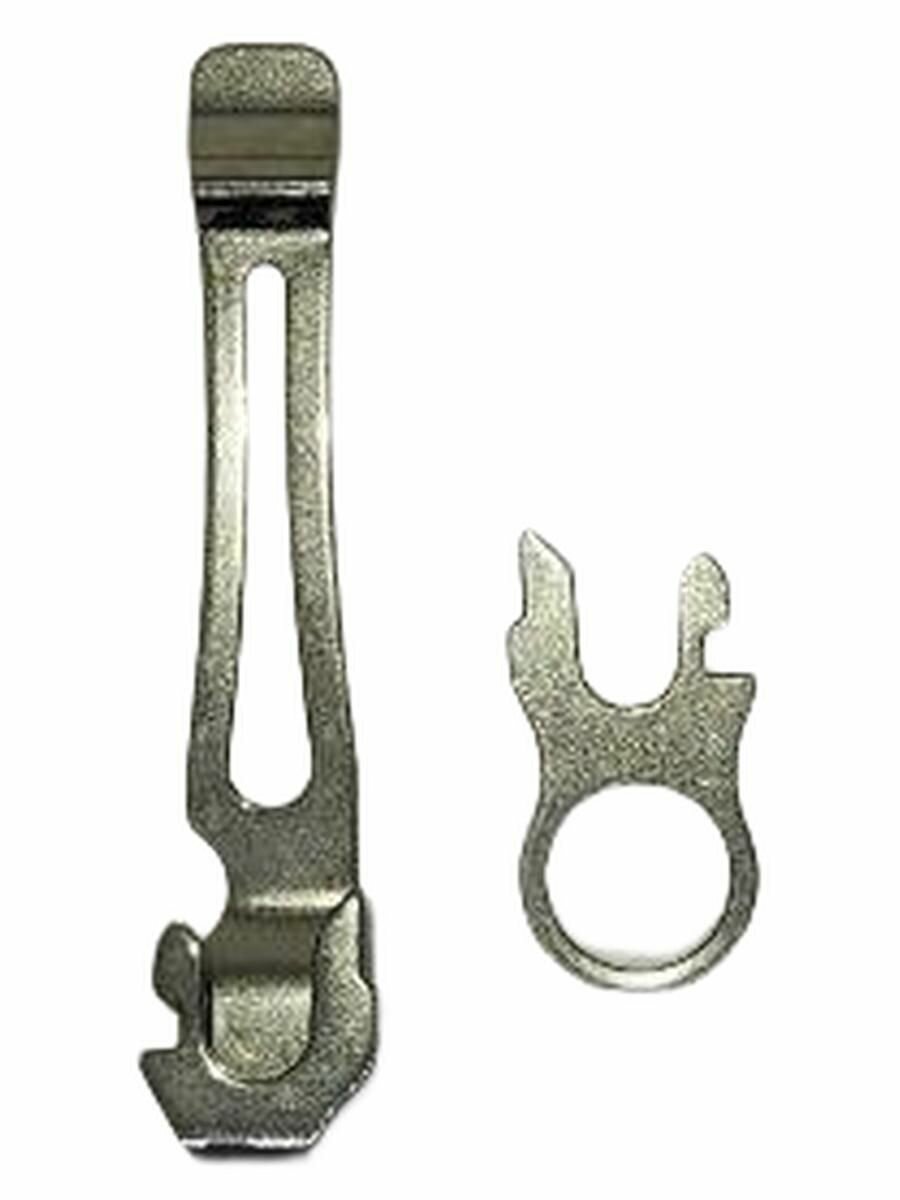 Leatherman Pocket clip & lanyard ring 934850, клипса и кольцо серебристые — фото 1