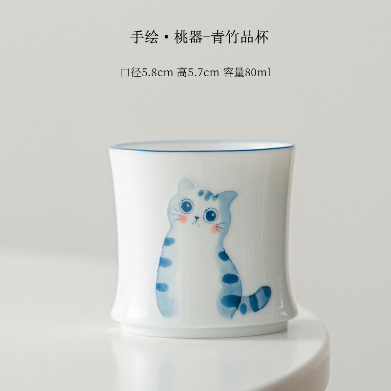 Ручная роспись кошачий чайник один горшок для приготовления чая маленький чайник керамический Милый Забавный маленький