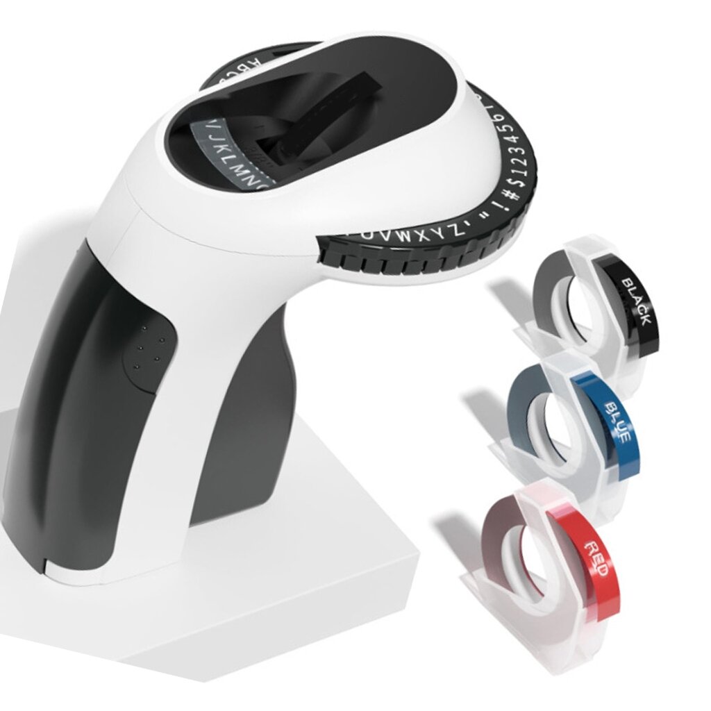 Механический принтер этикеток в комплекте 3 рулона ленты Машина для изготовления этикеток и наклеек