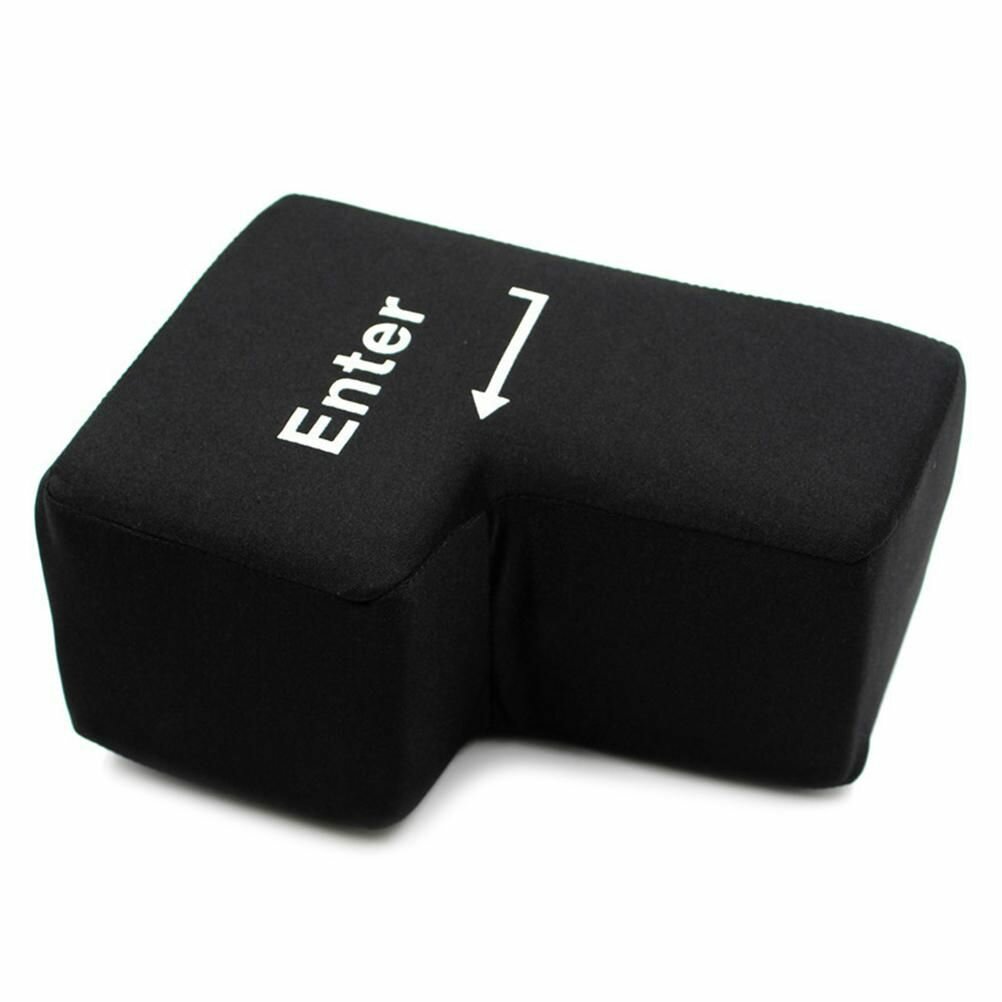 Большая кнопка Enter USB, подушка для взрослых, офисная подушка для снятия стресса, подарок коллеге
