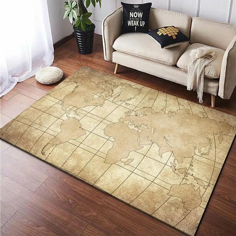 Ковер Винтажная карта мира 150x200 см