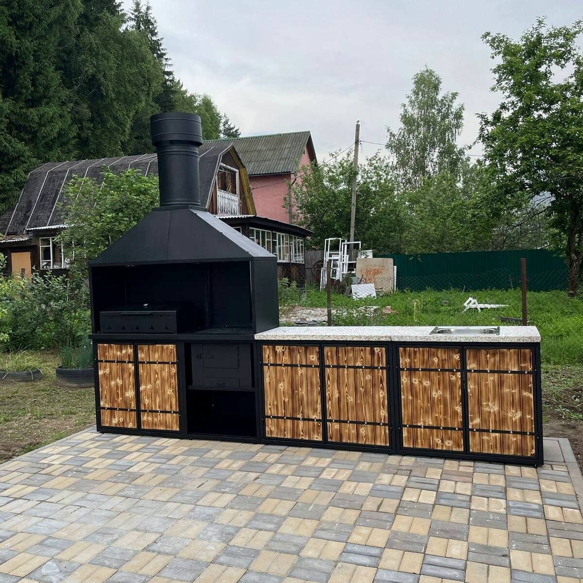 Барбекю Комплекс лофт 1, мангальная зона, мангал