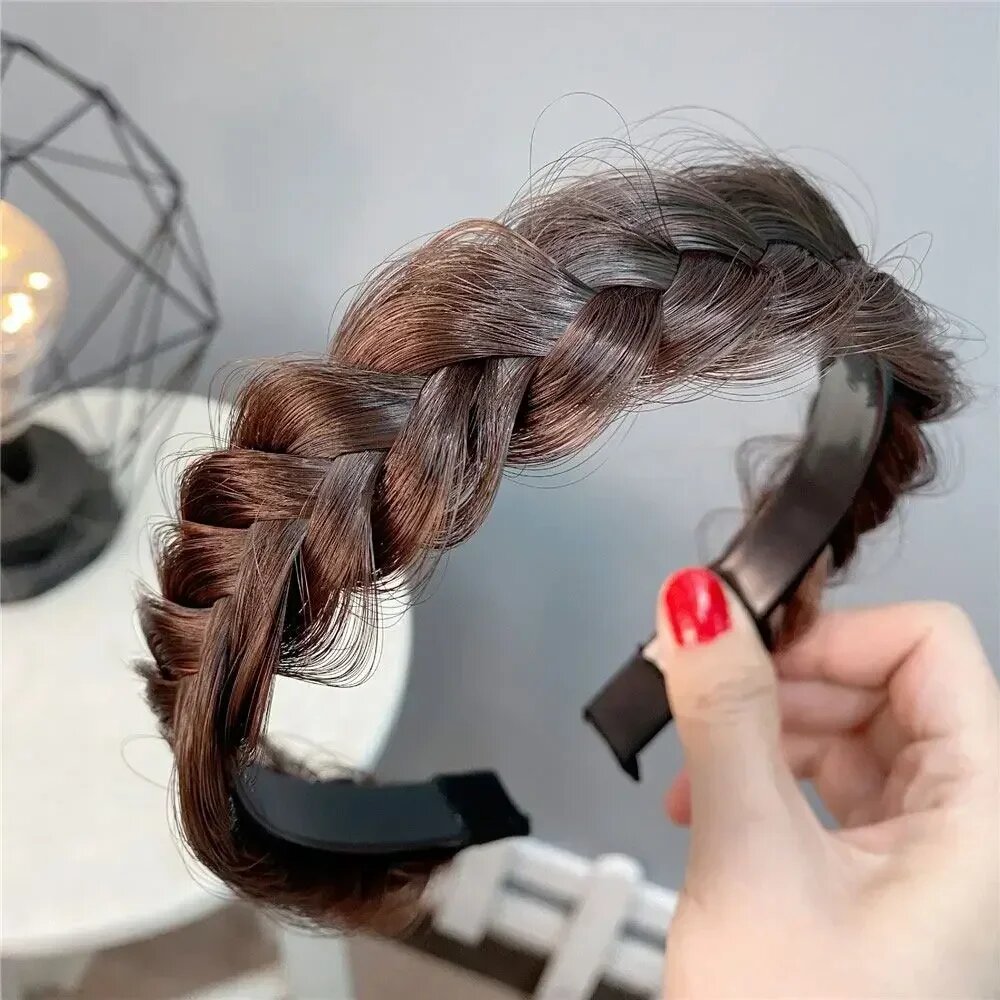 MOONBIFFY Плетеная коса из искусственной кожи Dark Brown-1