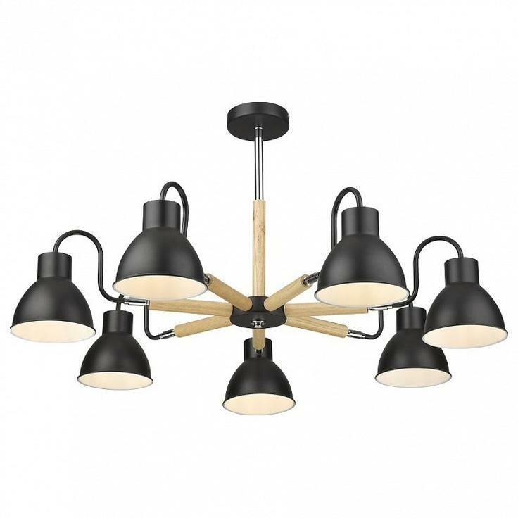 Люстра на штанге Velante 230-023-07 цвет черный Накаливания, Светодиодные Техно