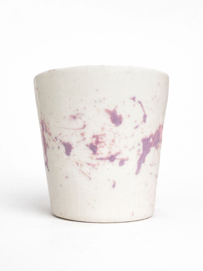 Стакан ручной работы «Фиолетовые разводы», полуфарфор, 500 мл