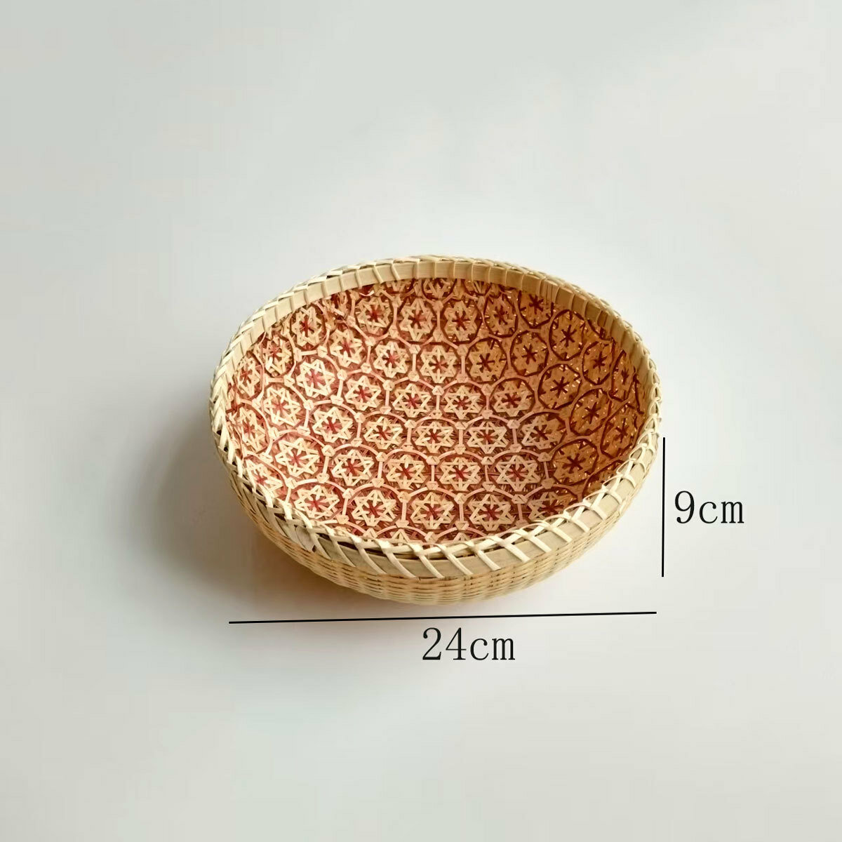 Вьетнамская ручная работа, цветная плетеная корзина для фруктов из бамбука, корзина для хлеба, корзина для паровых булочек, настольная корзина для закусок, корзина для сухофруктов, кухонная корзина для яиц из бамбука