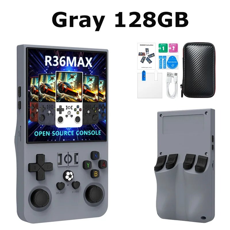 OUZEY R36MAX Портативная игровая консоль Серый, Gray 128GB