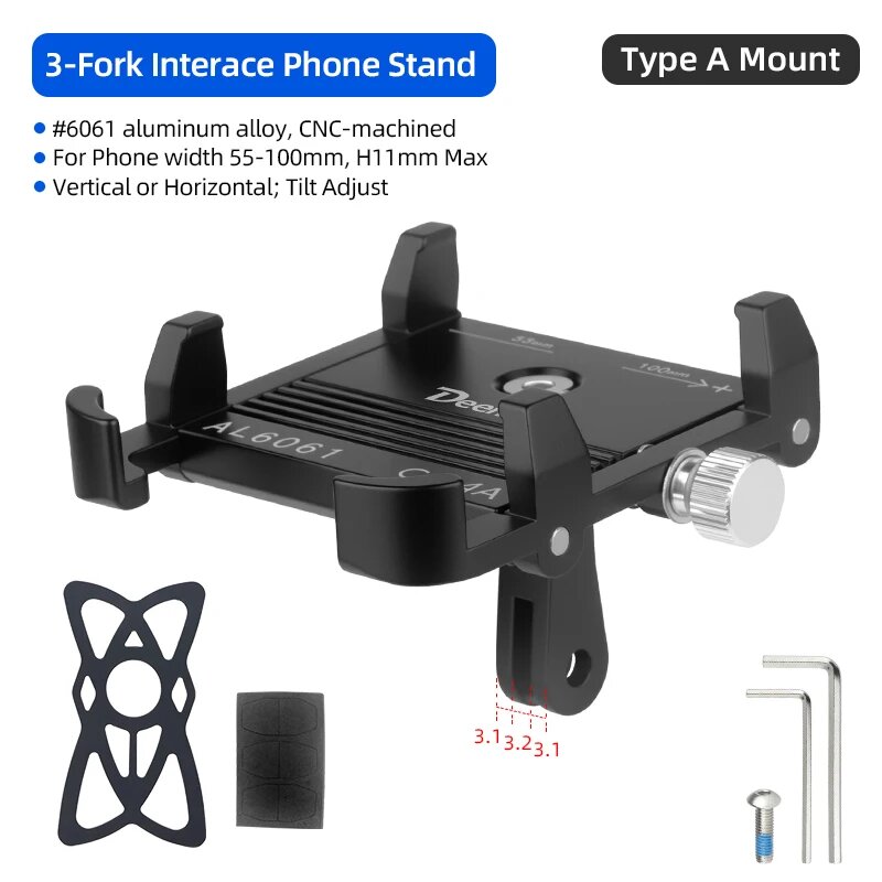 Держатель телефона на велосипед Deemount, 2 fork Adaptor G-24A