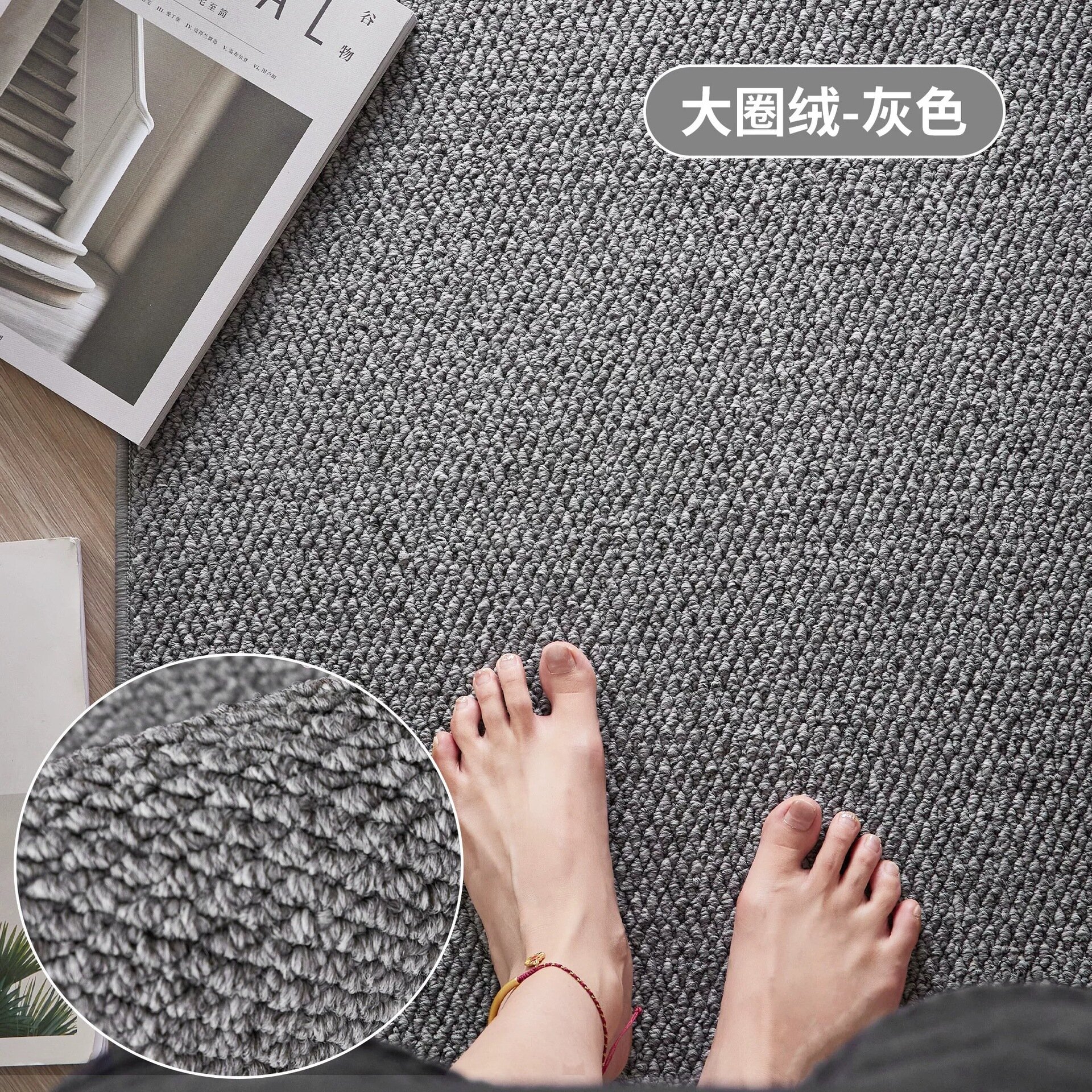 Коврик из искусственного сизаля, защищающий от царапин кошек, для гостиной, фотостудии, спальни, прикроватной тумбочки, японского татами, однотонный льняной коврик для фотографий.