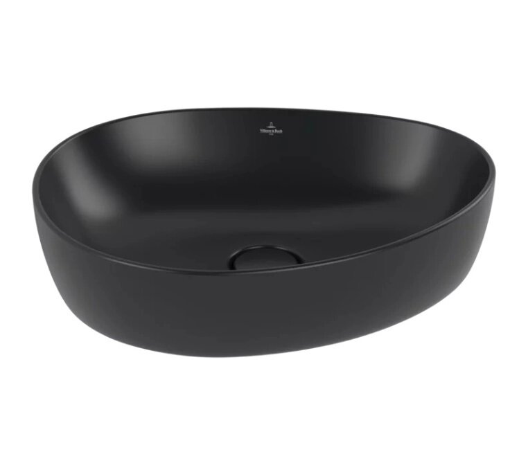 Раковины Villeroy & Boch Antao 4A7351R7 накладная, 51x40xh14,5см, Pure Black, с CeramicPlus