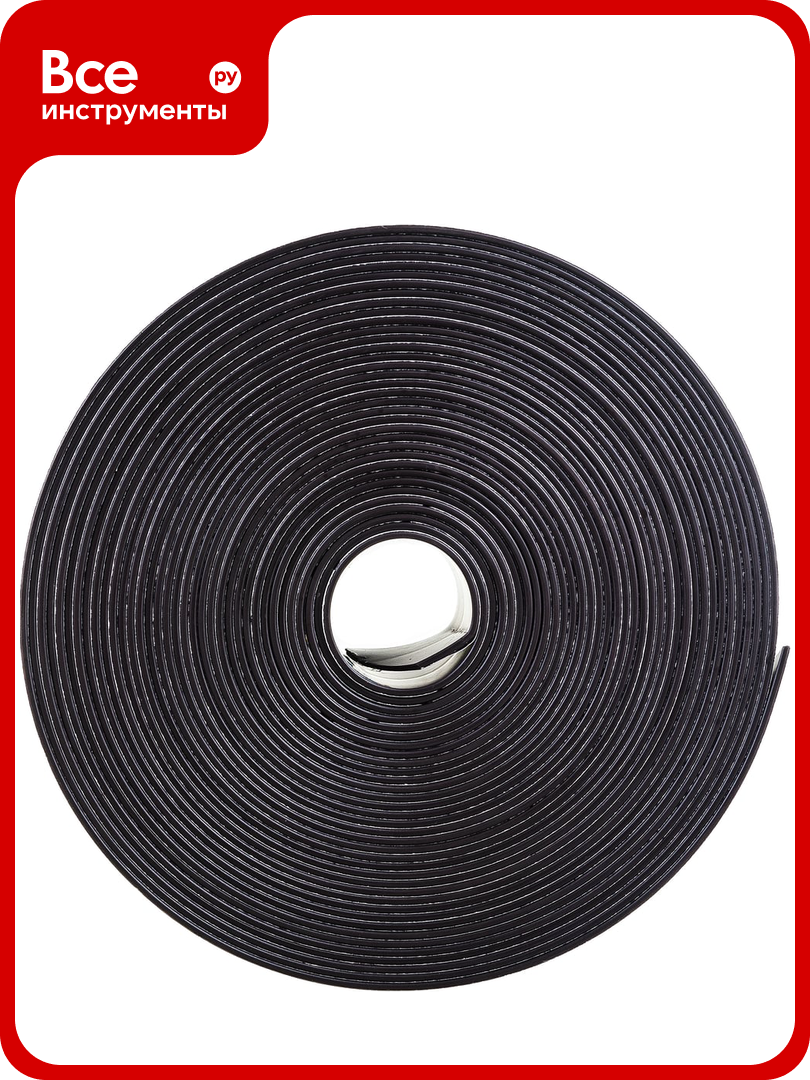 Магнитная лента тундра с клеевым слоем, 25 х 1.5 мм, 10 м – промышленное покрытие, прочный материал, надежная фиксация