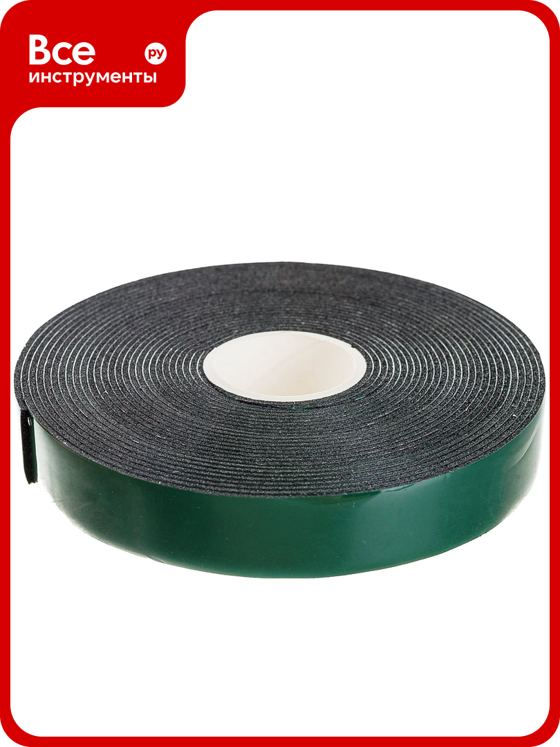 Двусторонняя клейкая лента GREEN 15мм х 5м зеленая Megapower 119509