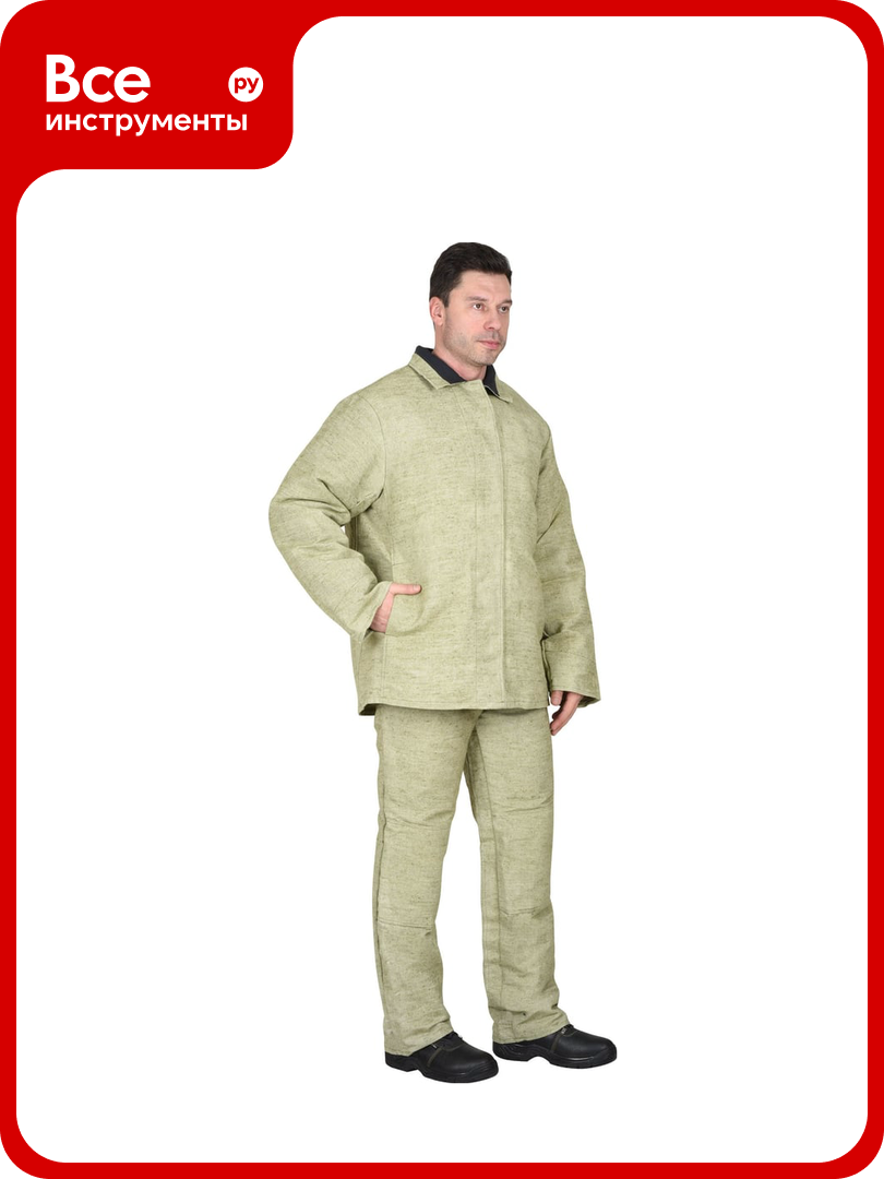 Костюм сварщика брезентовый зимний: куртка, брюки, р. 96-100/170-176 (ЧЗ) 17612