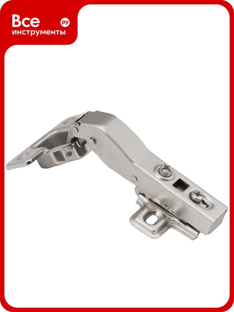 Петля AKS гидравлическая 45 град. 45 мм крепление Н-0 clip-on AK 26841 врезная стальная мягким ходом никелевое покрытие