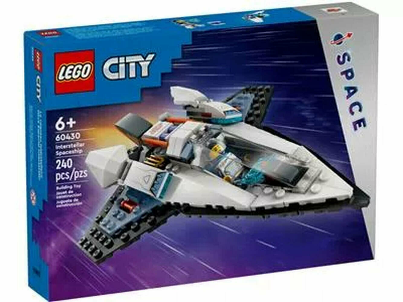 Конструктор LEGO City 60430 Interstellar Spaceship, 240 деталей, от 16 лет, 2024 год