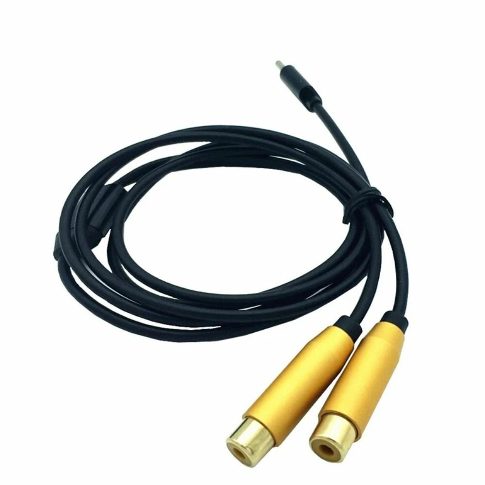 USB C RCA аудиокабель Type-C на 2 RCA разъема, кабель Type-C RCA «мама» для iPhone, Samsung, Xiaomi, акустических систем, домашнего кинотеатра и телевизора.