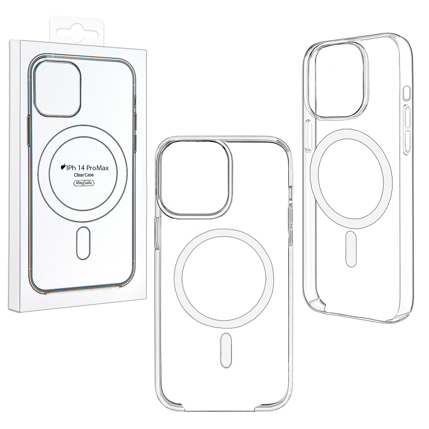 Чехол IPh 14 Pro Max Clear Case PC (MagSafe + анимация NFC) ORG