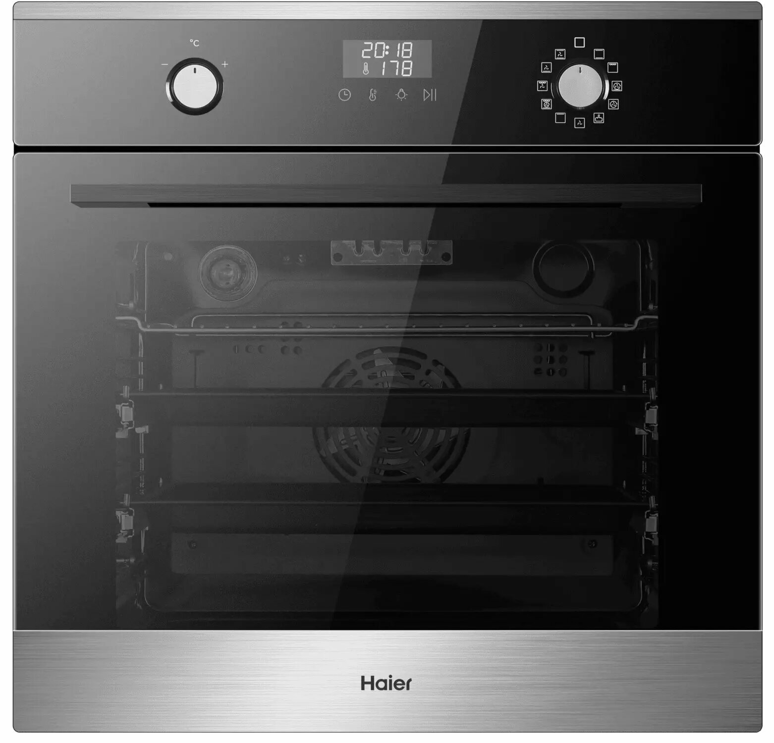 Электрический духовой шкаф Haier HOX-P11CGBX с телескопическими направляющими