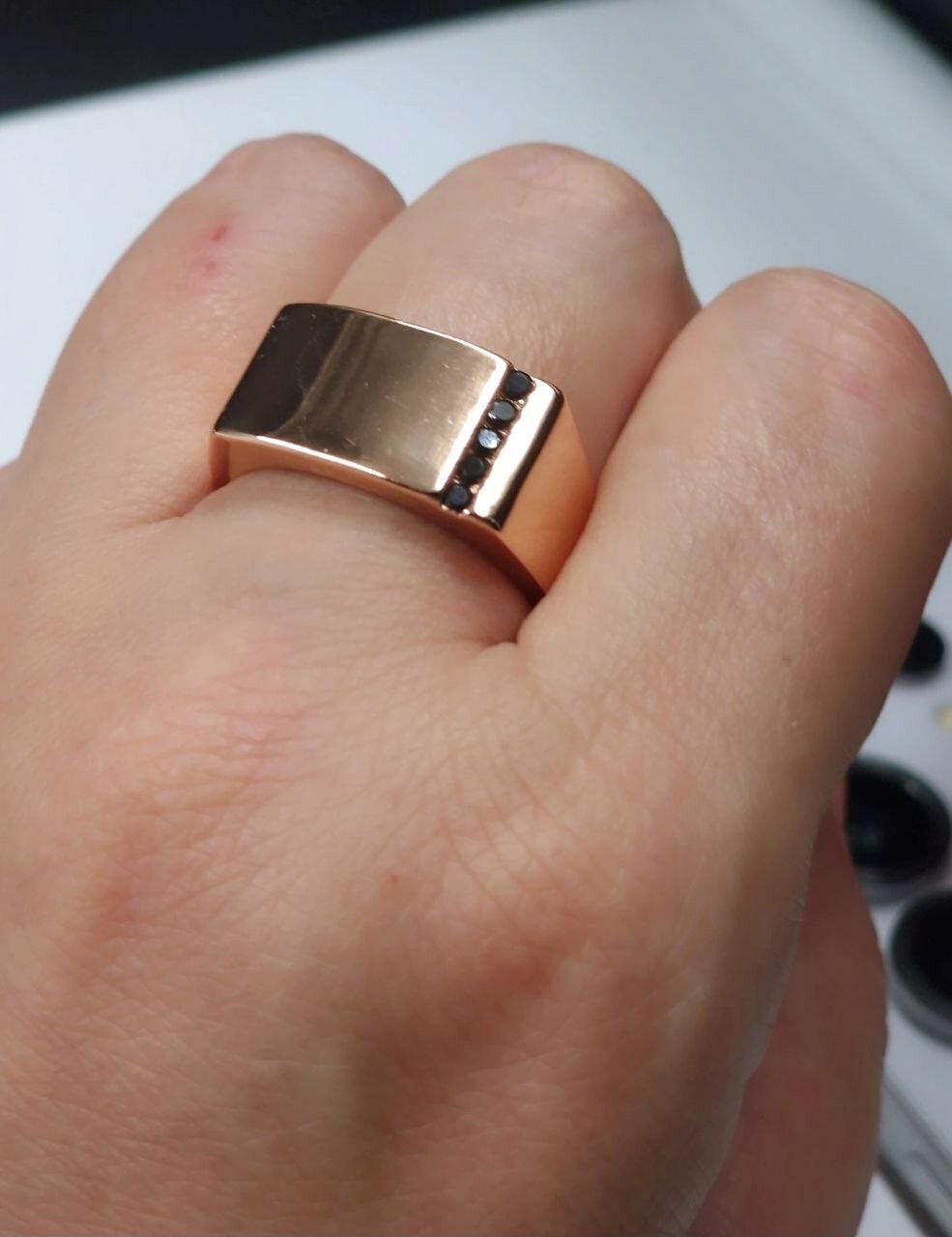 Печатка, фианит