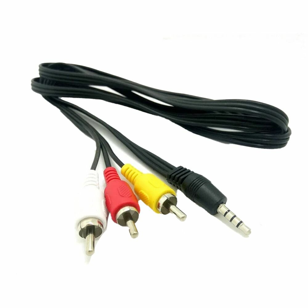 Аудиокабель из бескислородной меди 1/3 дюйма, 1,5 м, AV-кабель, кабель для подключения ТВ-приставки, кабель для передачи данных 3,5 мм.
