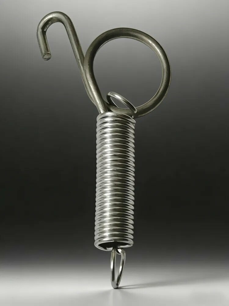 Пружинный крючок 75 мм (20шт) для клетки кроликов. Крюк защелка с пружиной, закрывашка для клетки перепелов кур