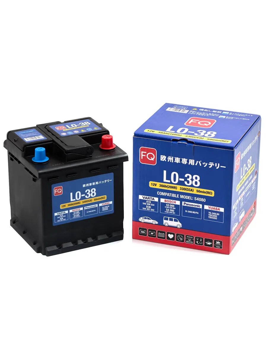Аккумулятор FQ L0-38 12V 38Ач 330А 175x175x190 обр. пол.