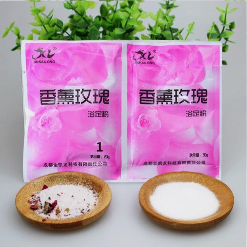 Соль для ванночек для ног Jinkailong Rose Crystal Mud, средства для ванночек для ног, оптовая продажа порошка для ванночек для ног, терапия для ног, водоросли, грязь, бесплатная доставка
