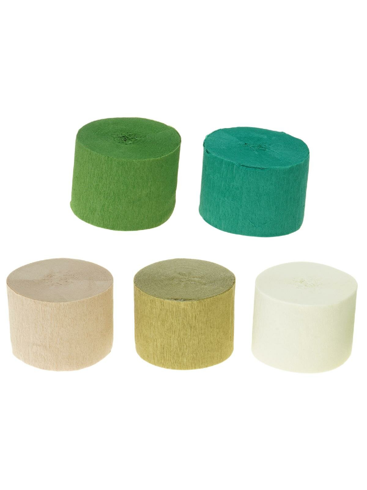 1 набор из 5 рулонов гофрированной бумаги цвета шалфея зеленого, макет вечеринки