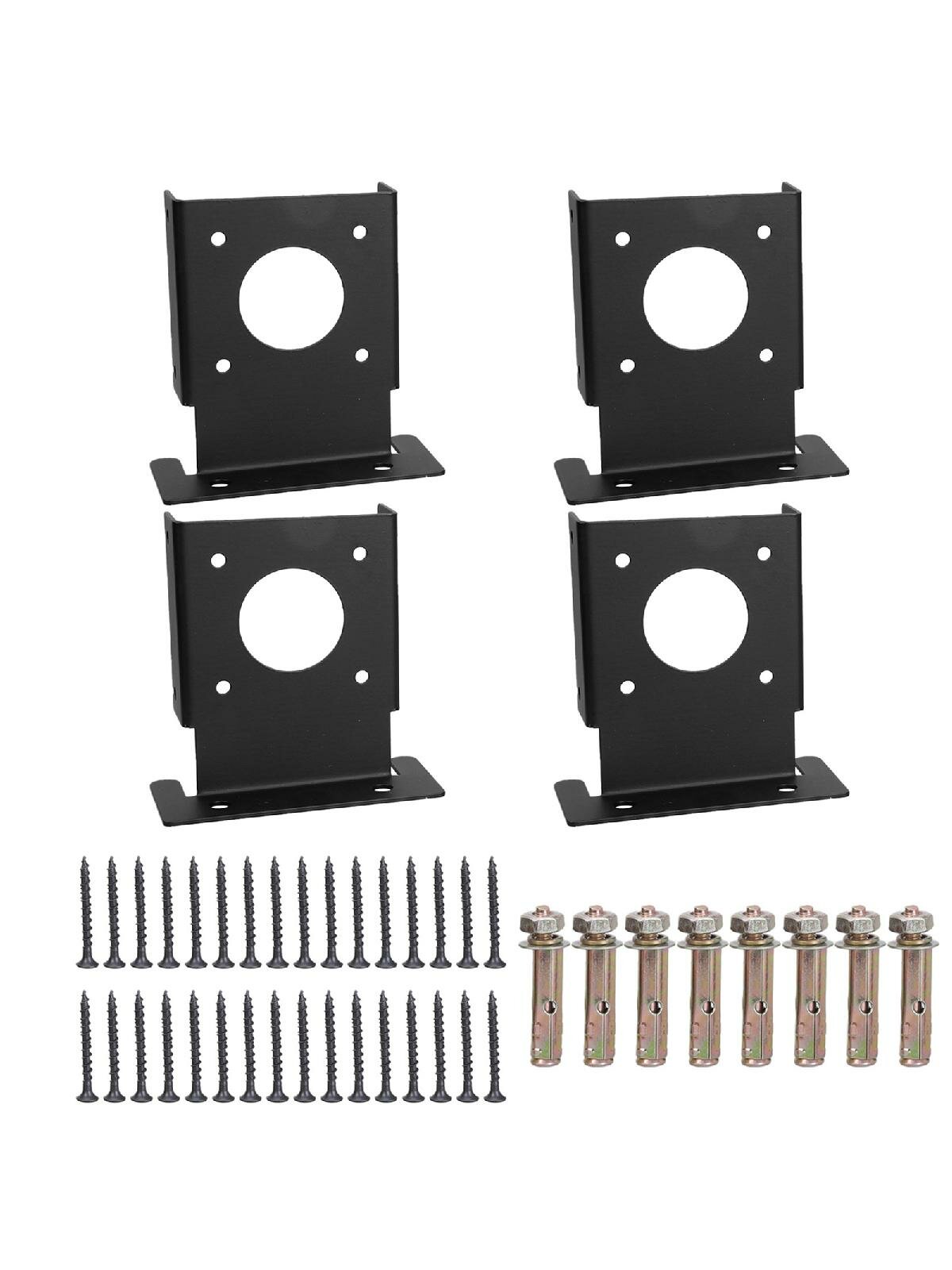 Кронштейн основания анкера черной колонны сверхмощного деревянного забора