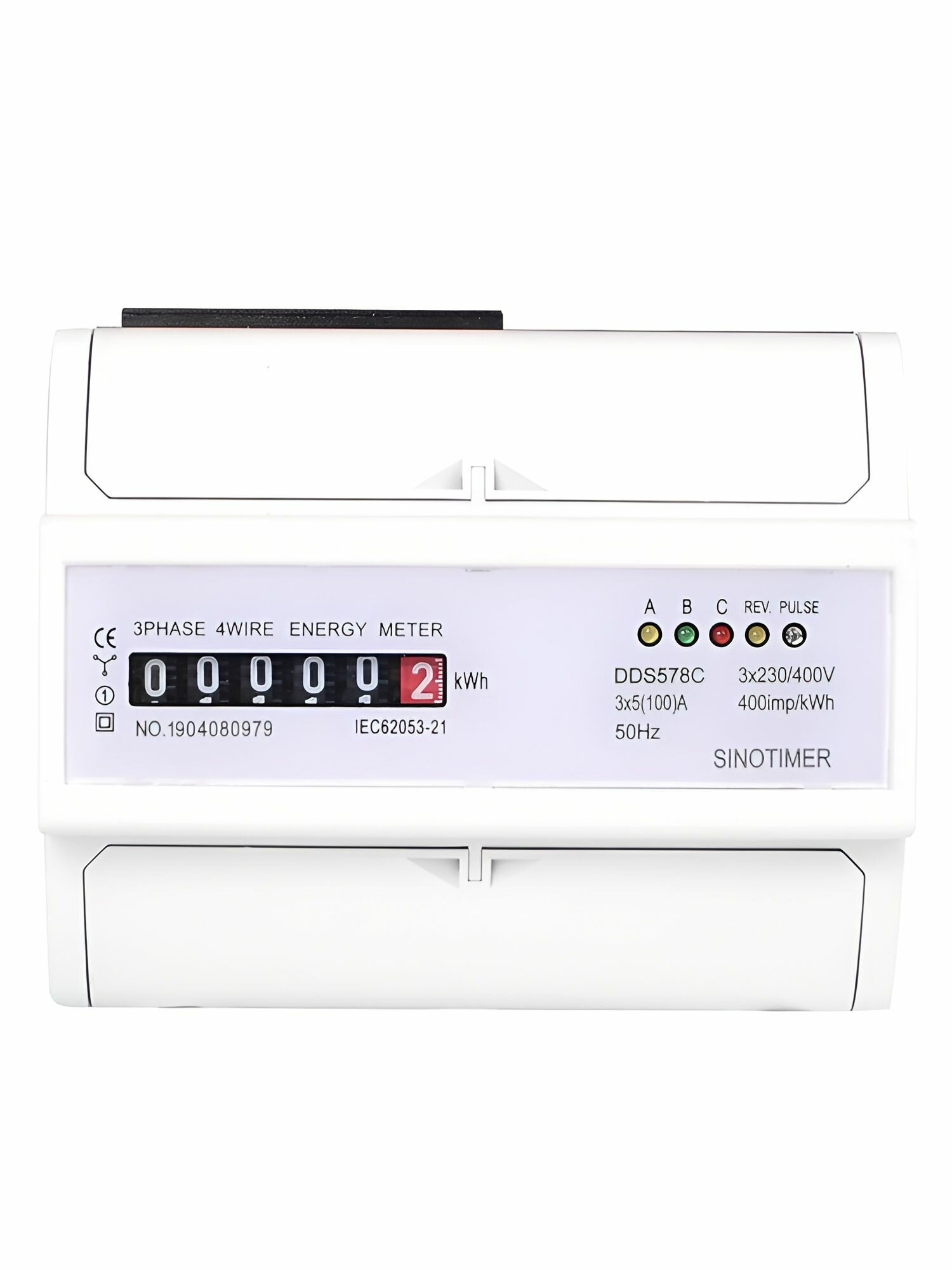 ДДС578К трехфазный 4-проводной аналоговый счетчик электроэнергии на рельсе ДИН держатель 100А 380В
