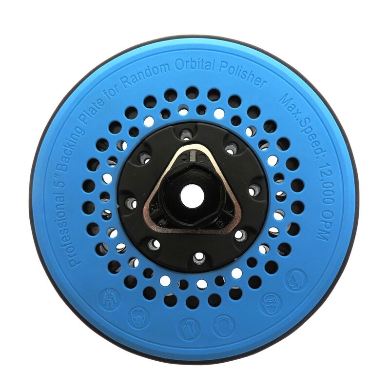 5-Дюймовая Опорная Накладка с 49 Отверстиями, Шлифовальная Пластина с Крючком и Петлей, Самоклеящаяся Шлифовальная Накладка для Орбитальной Шлифовальной Машины