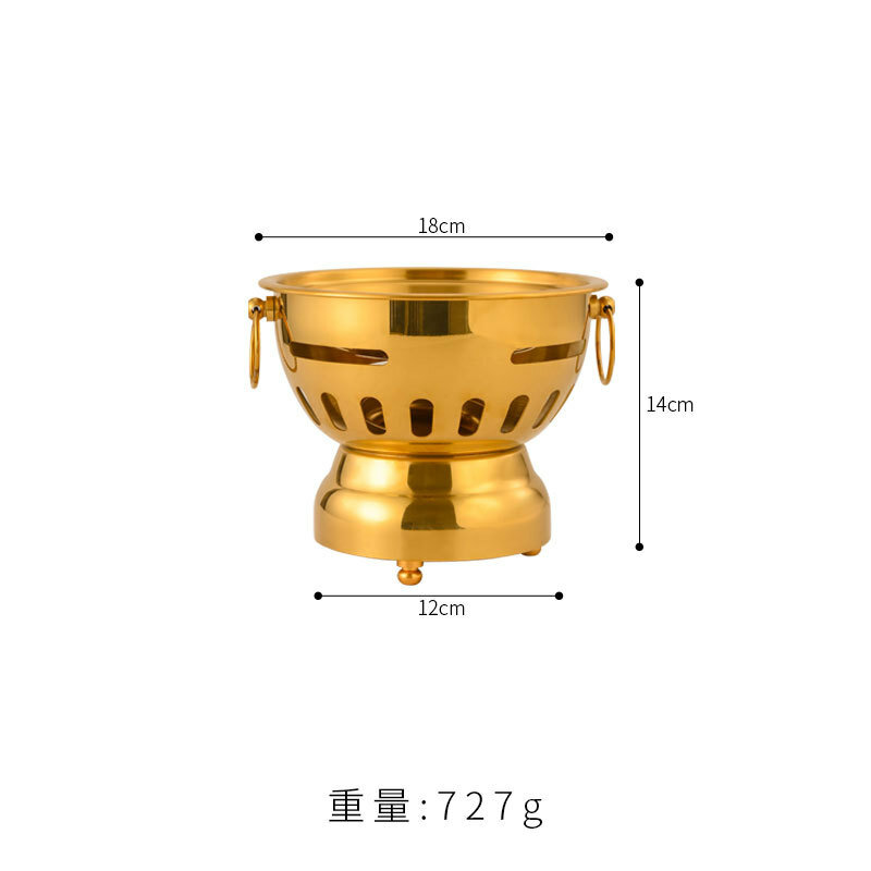 304 Нержавеющая сталь Маленькая горячая кастрюля Алкогольная плита Ангус Биф Сухая кастрюля Рисовая кастрюля Для одного человека Ресторан Самообслуживание