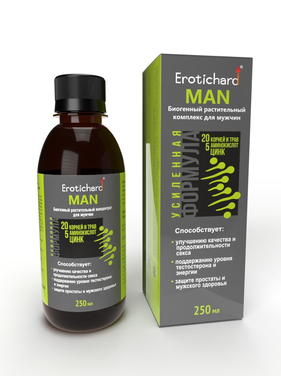 Сироп Erotic Hard MAN, для усиления эрекции, натуральный состав, 250мл