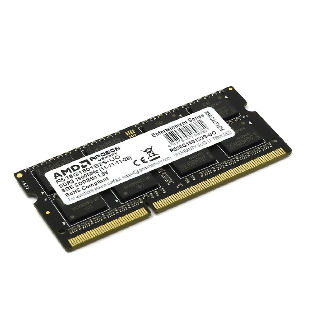 Оперативная память AMD R538G1601S2S-UO, 8Gb, DDR3, 1600MHz, черный