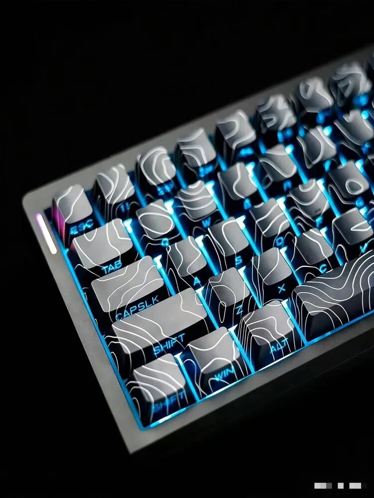 Кейкапы для механической клавиатуры набор клавиш OEM, Черный матовый, Китай