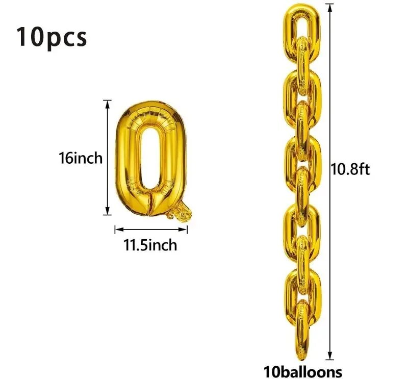 Музыкальные шары для праздника Gold chain