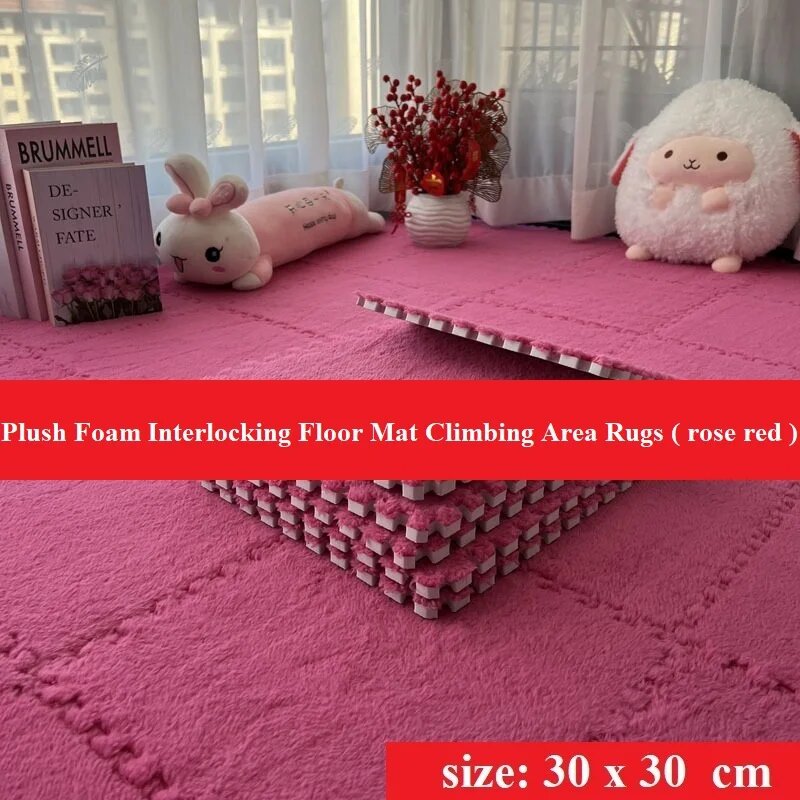 Розовые коврики EVA 30x30 см, rose red